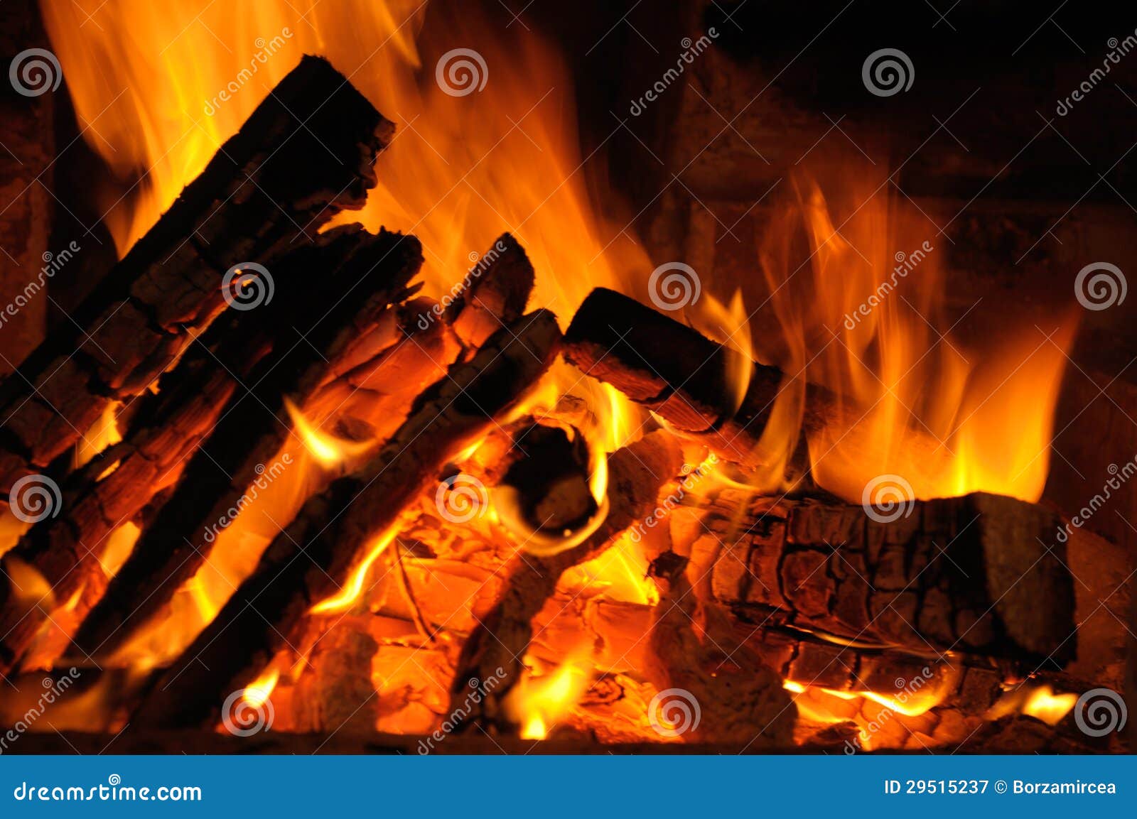 Logs burning on fire stock image. Image of colored, burns - 29515237