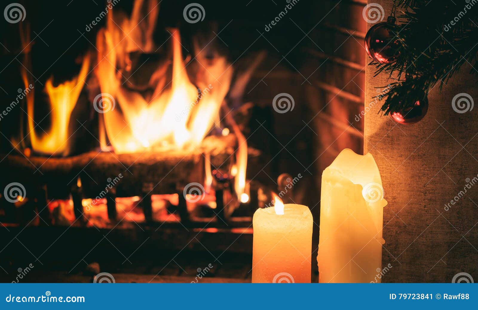 Logs Burning in a Fireplace Stock Image - Image of cosiness, glowing ...
