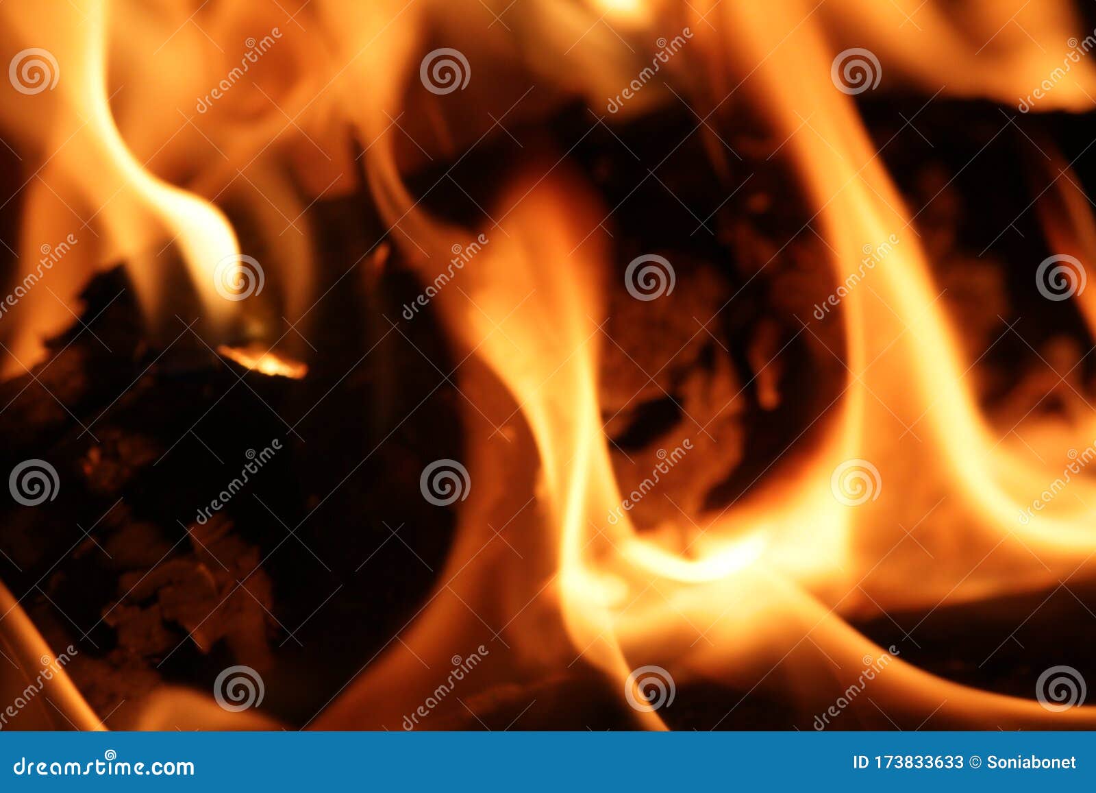 Logs Burning with Flames in a Fireplace Stock Image - Image of blaze ...