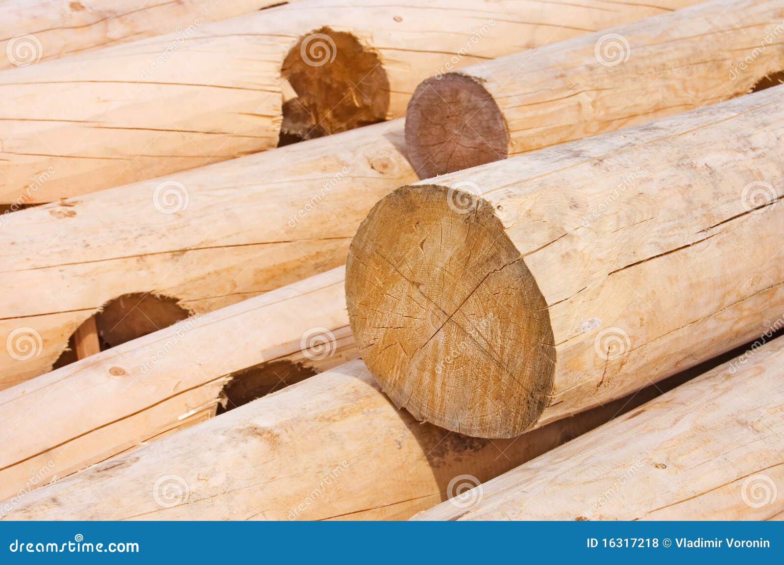 Logs for house building stock photo. Image of culture - 16317218