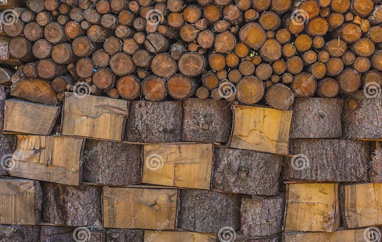 Logs Stack stock image. Image of forest, piece, accurately - 63246383