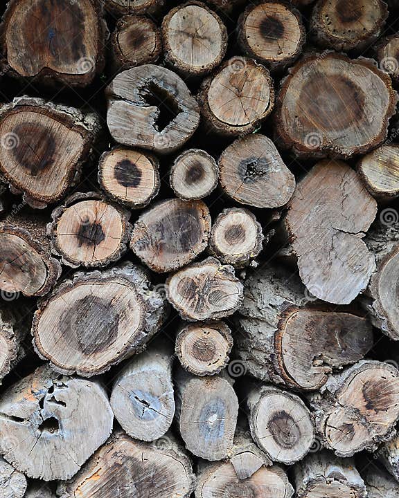 The Logs are Stacked Together To Form a Pattern. Stock Photo - Image of ...