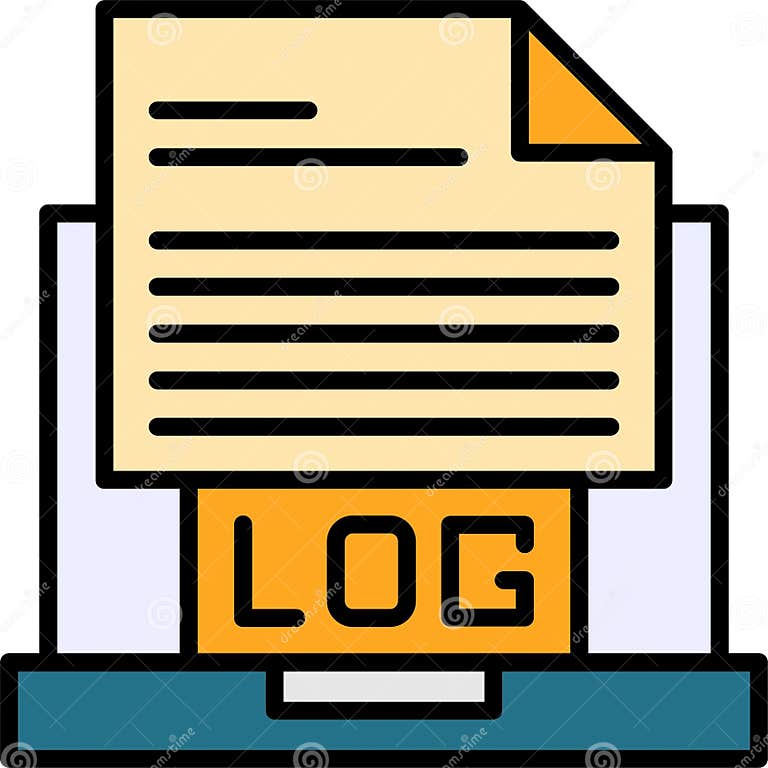 Logs Vector Icon Design stock illustration. Illustration of debug ...
