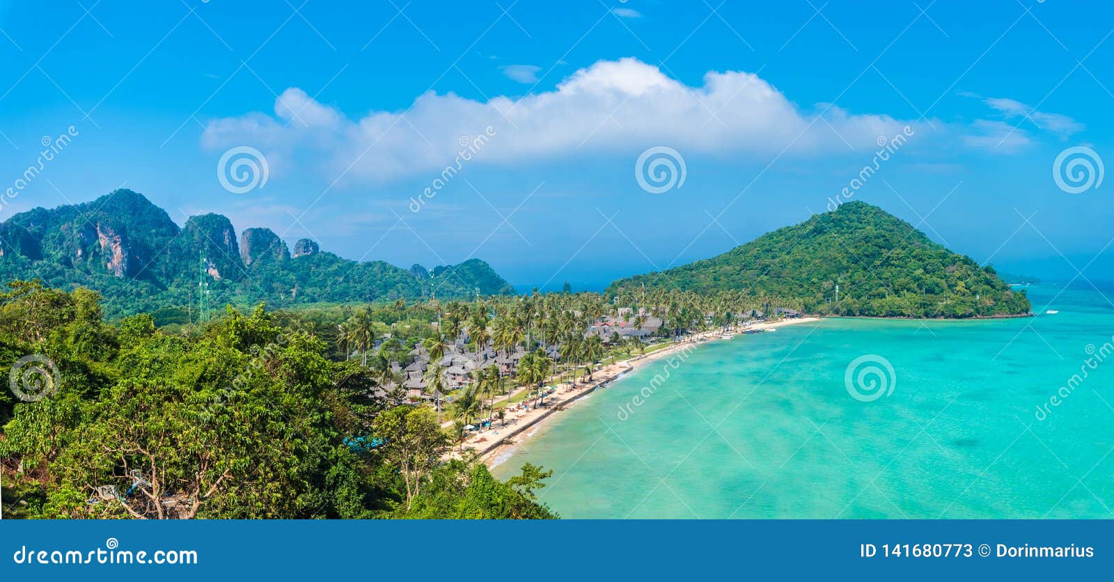 Loh Samah Bay, Phi Phi Island Stock Image - Image of andaman, longtail ...