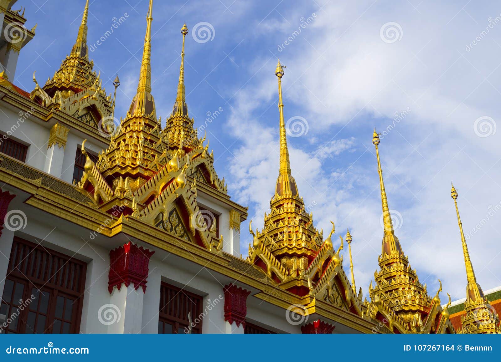 Loha Prasat at Wat Ratchanadda Stock Photo - Image of antique, ancient ...