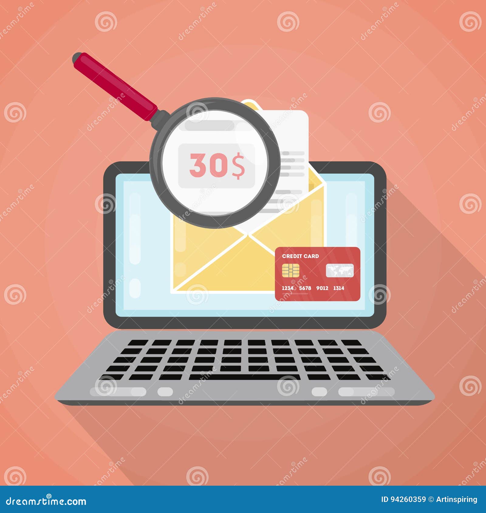 Lohnliste on-line vektor abbildung. Illustration von querneigung - 94260359