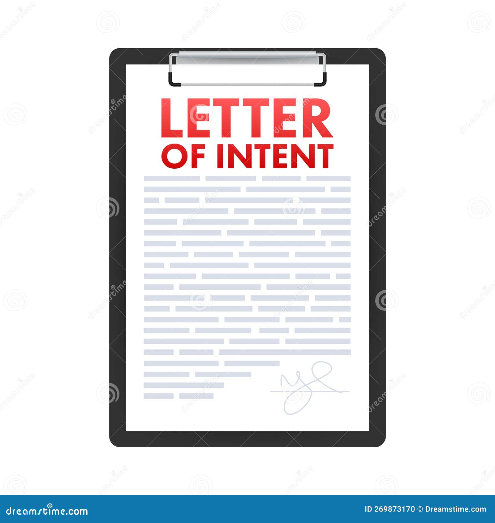 LOI, Letter of Intent. Vector Stock Illustration. Stock Vector ...