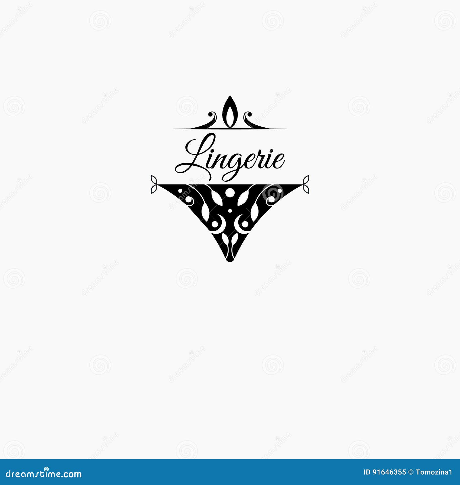 Loja da roupa interior ilustração do vetor. Ilustração de floral - 91646355