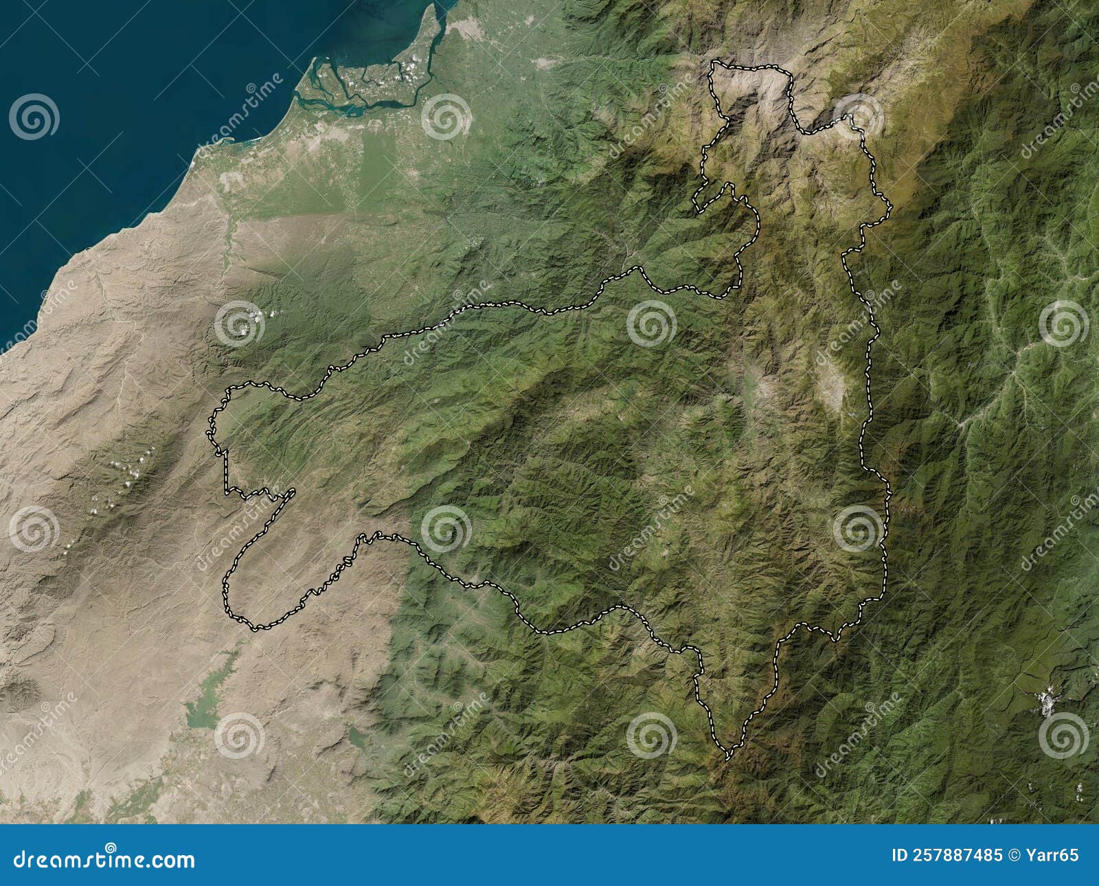 Loja, Ecuador. Low-res Satellite. No Legend Stock Illustration ...