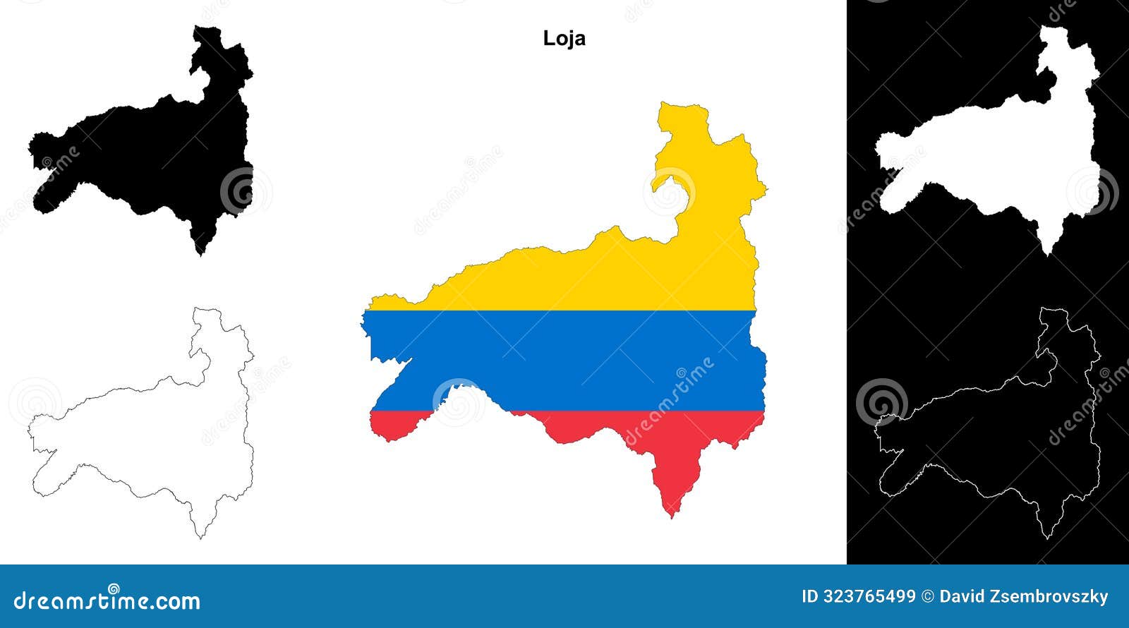Loja outline map stock vector. Illustration of border - 323765499