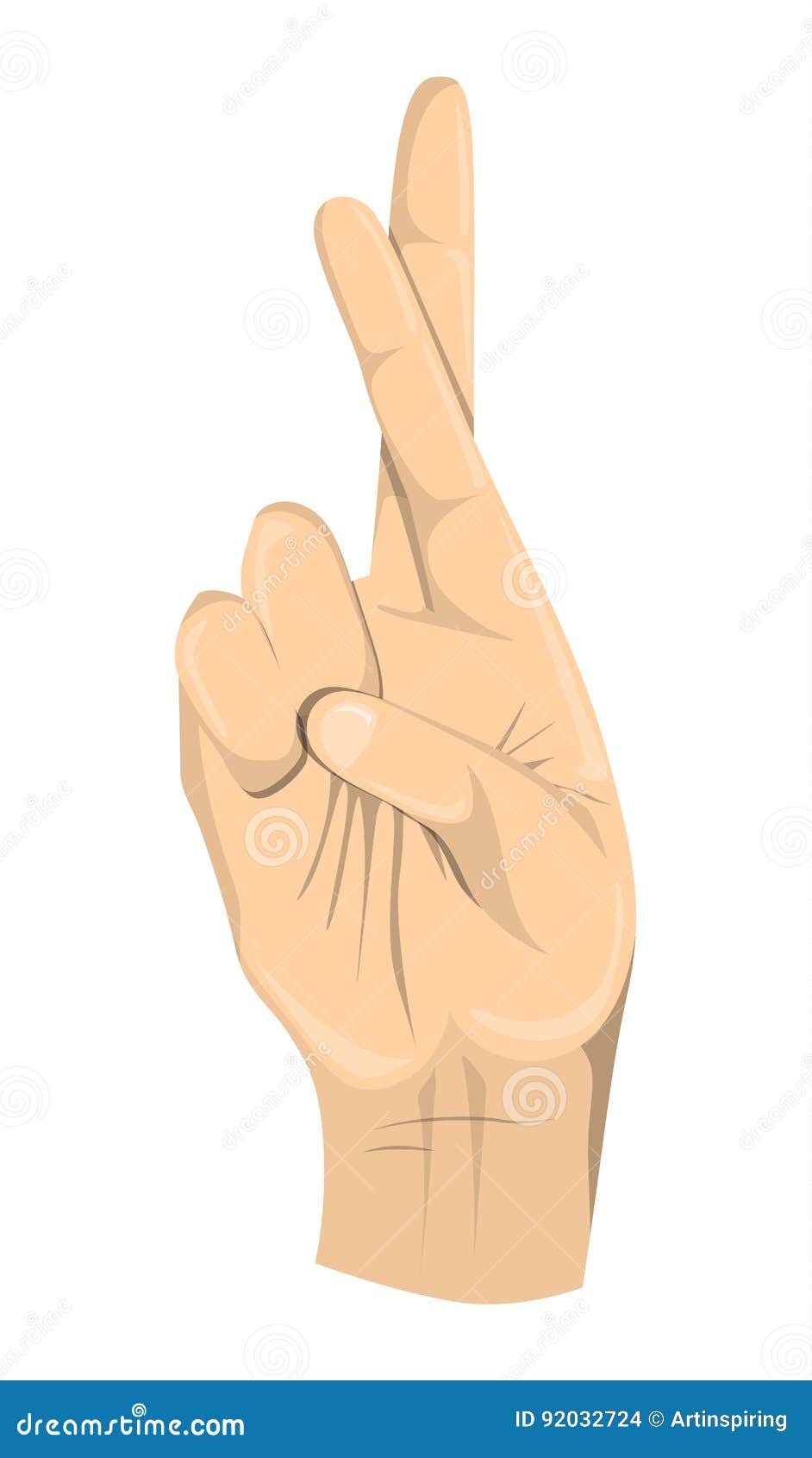 Lokalisierte Gekreuzte Finger Vektor Abbildung - Illustration von ...