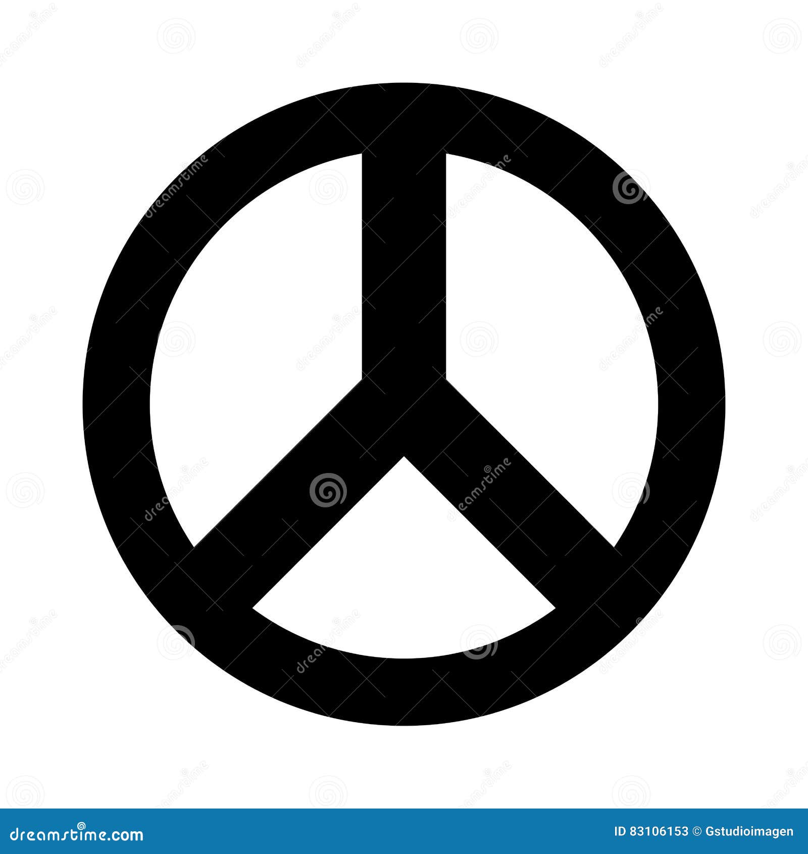 Lokalisierte Ikone Des Friedenssymbols Stock Abbildung - Illustration ...