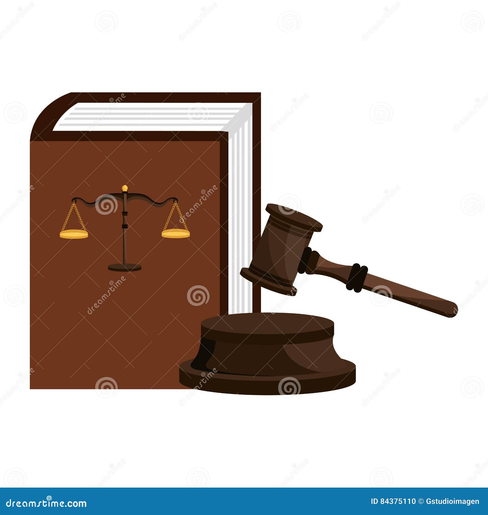 Lokalisierte Ikone Des Hammers Richter Stock Abbildung - Illustration ...