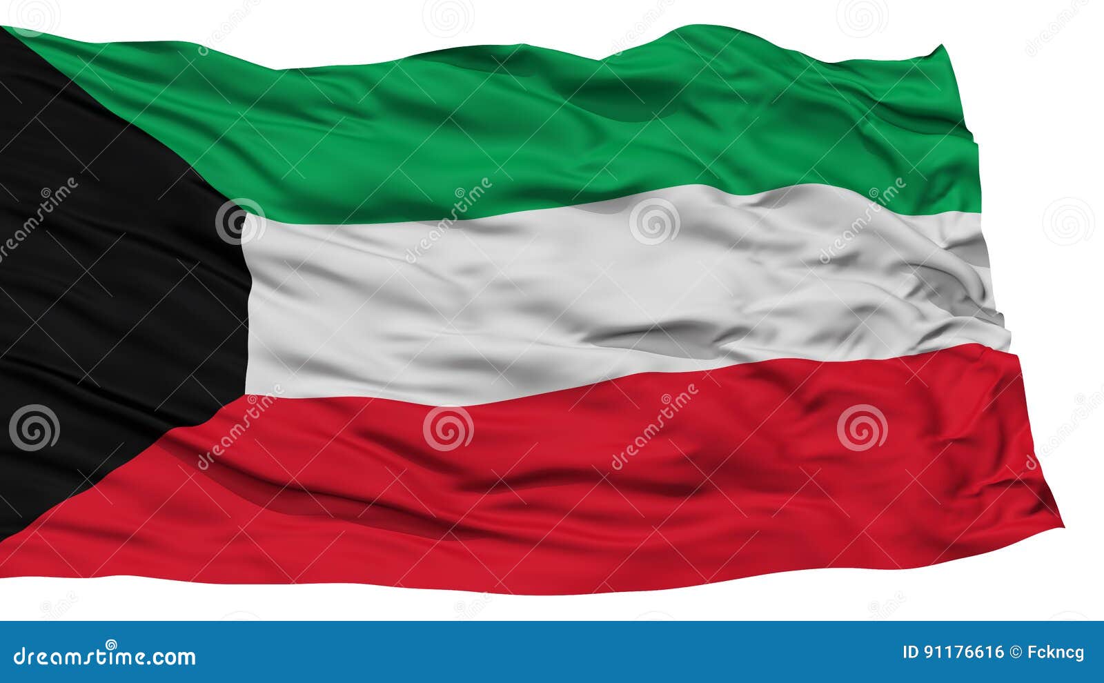 Lokalisierte Kuwait-Flagge stock abbildung. Illustration von araber ...