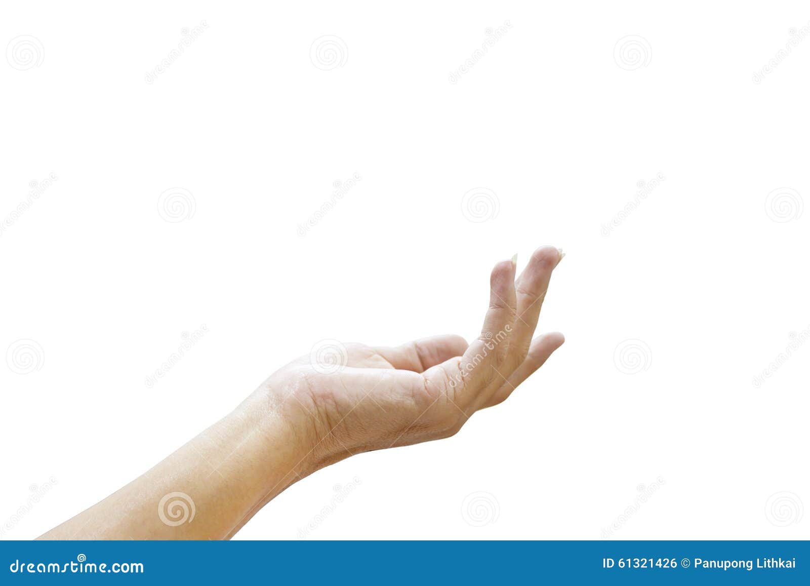 Lokalisierte offene Hand stockfoto. Bild von geste, entfaltet - 61321426