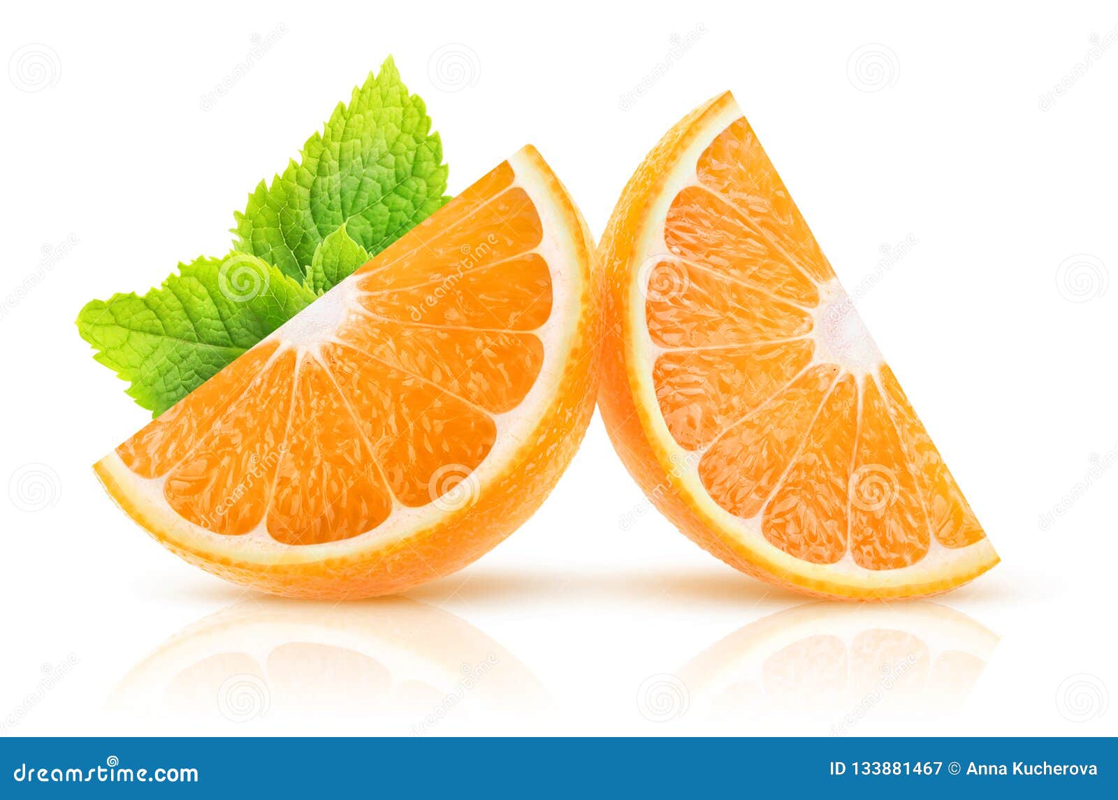 Lokalisierte Orange Scheiben Stockbild - Bild von bestandteil, minze ...