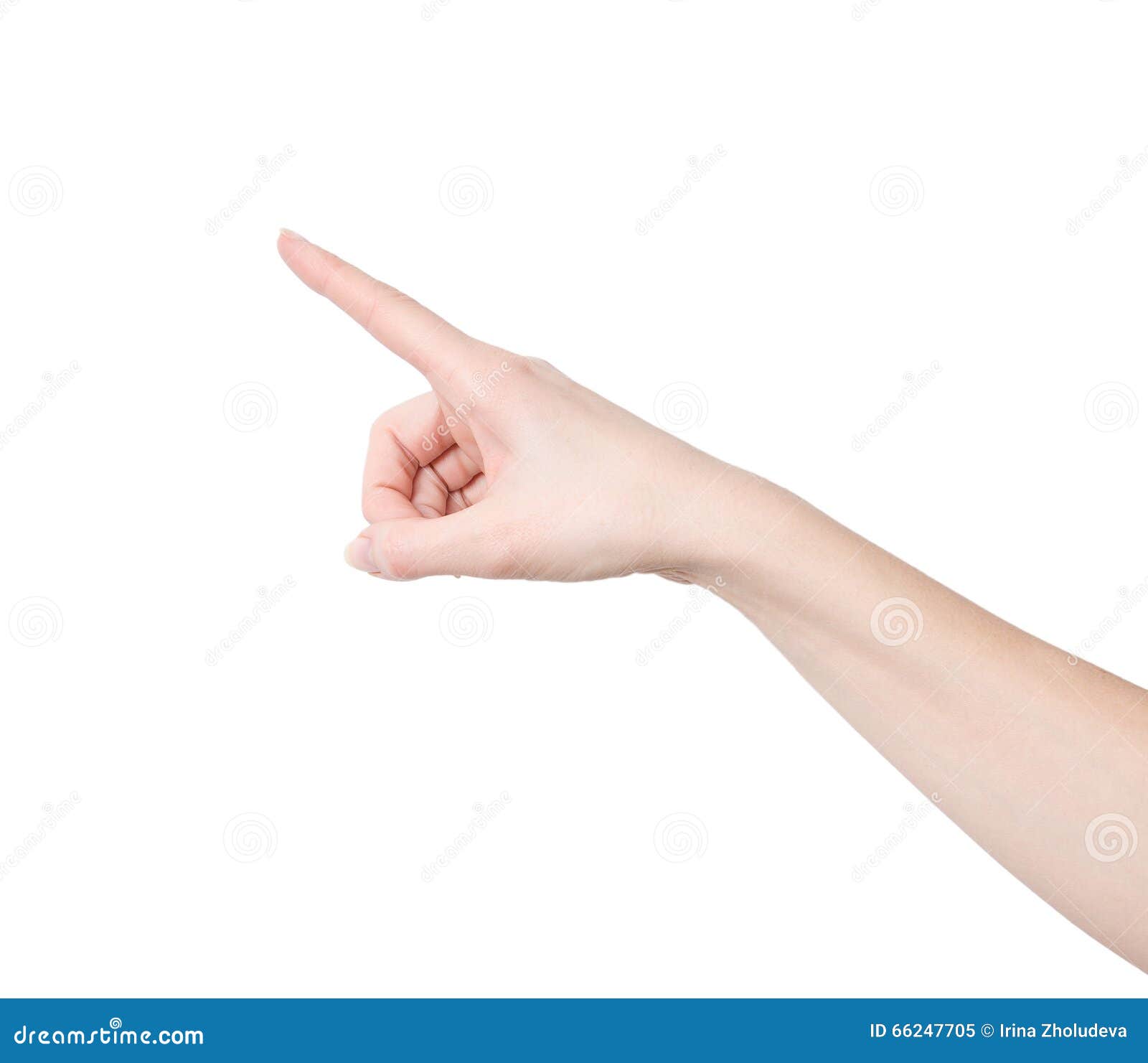 Lokalisierte Weibliche Berührende Oder Zeigende Hand Stockbild - Bild ...