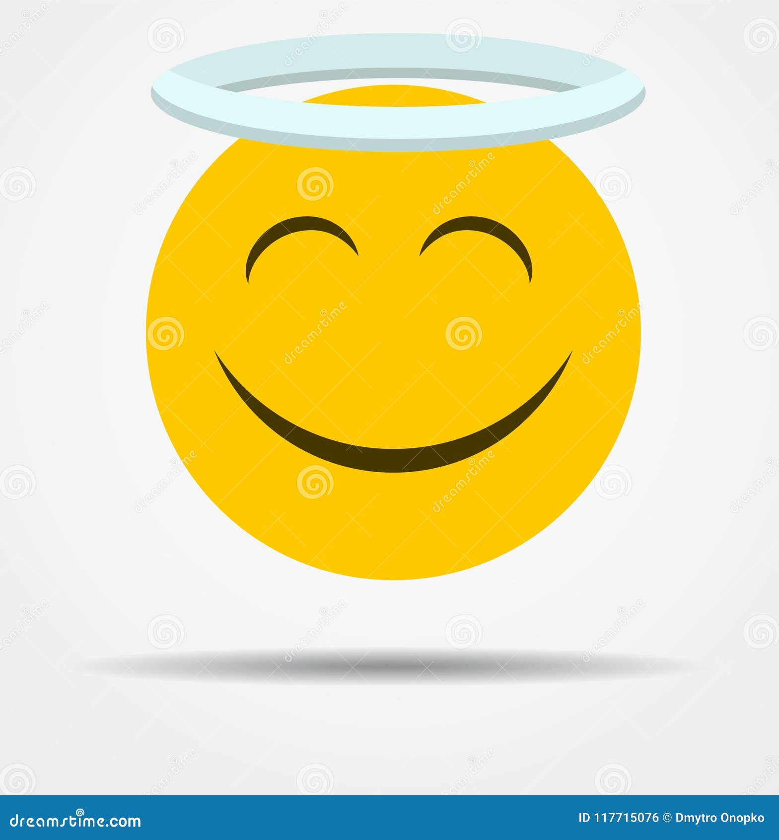 Lokalisierter Engel Emoticon in Einem Flachen Design Vektor Abbildung ...