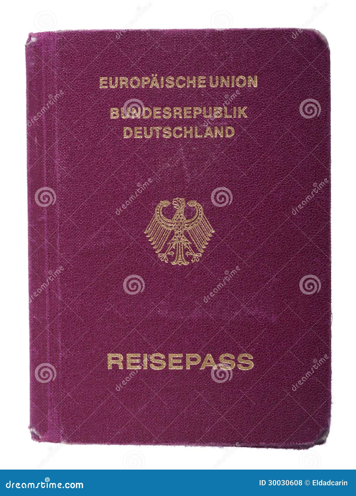 Lokalisierter Getragener Heraus Deutscher Pass Stockfoto - Bild von ...