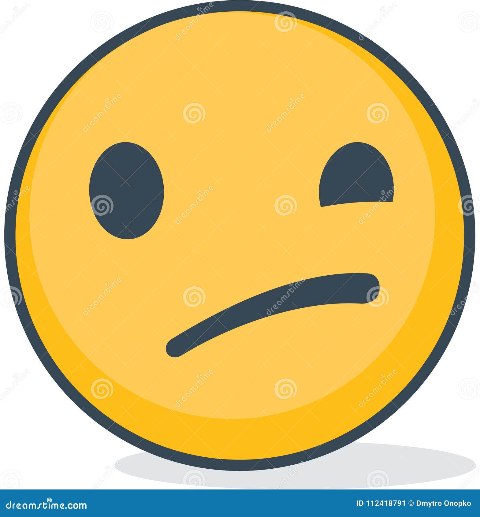 Lokalisierter Verwirrter Smiley Emoticon Lokalisierter Emoticon Vektor ...