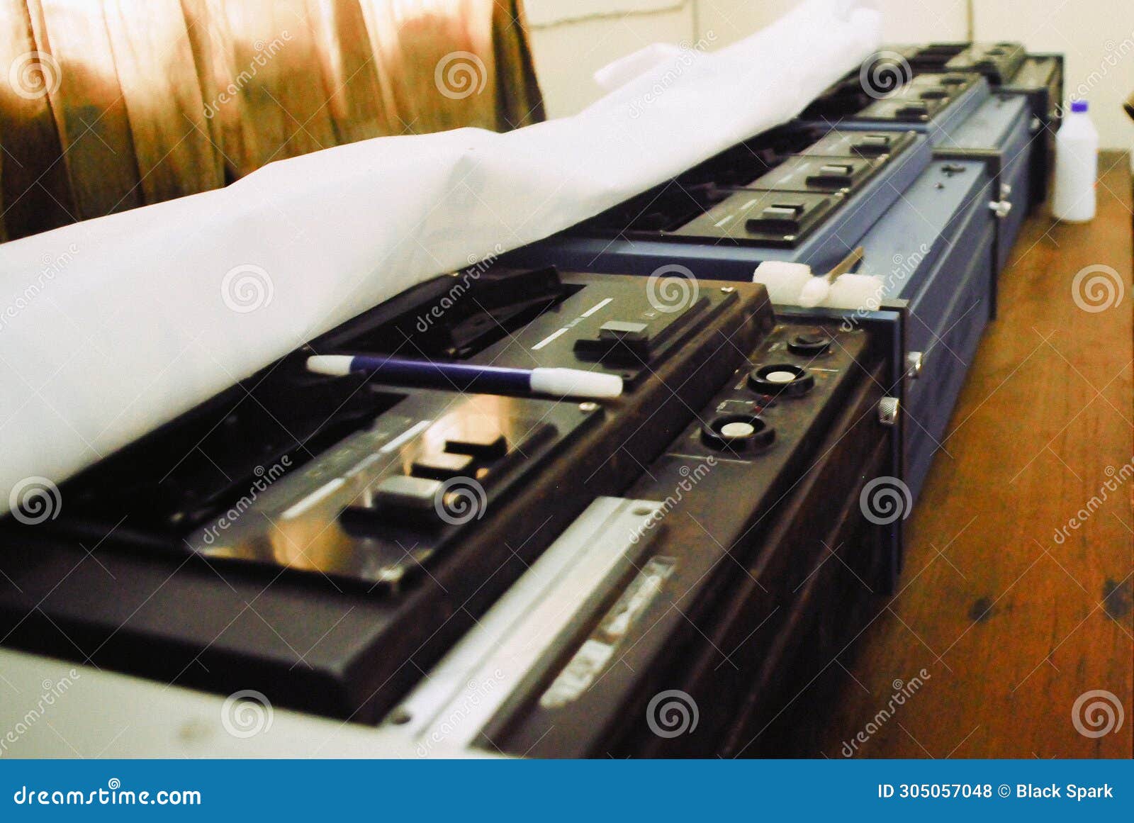 Retro Old Music Recording Tools for Tape Stock Photo - Image of ...