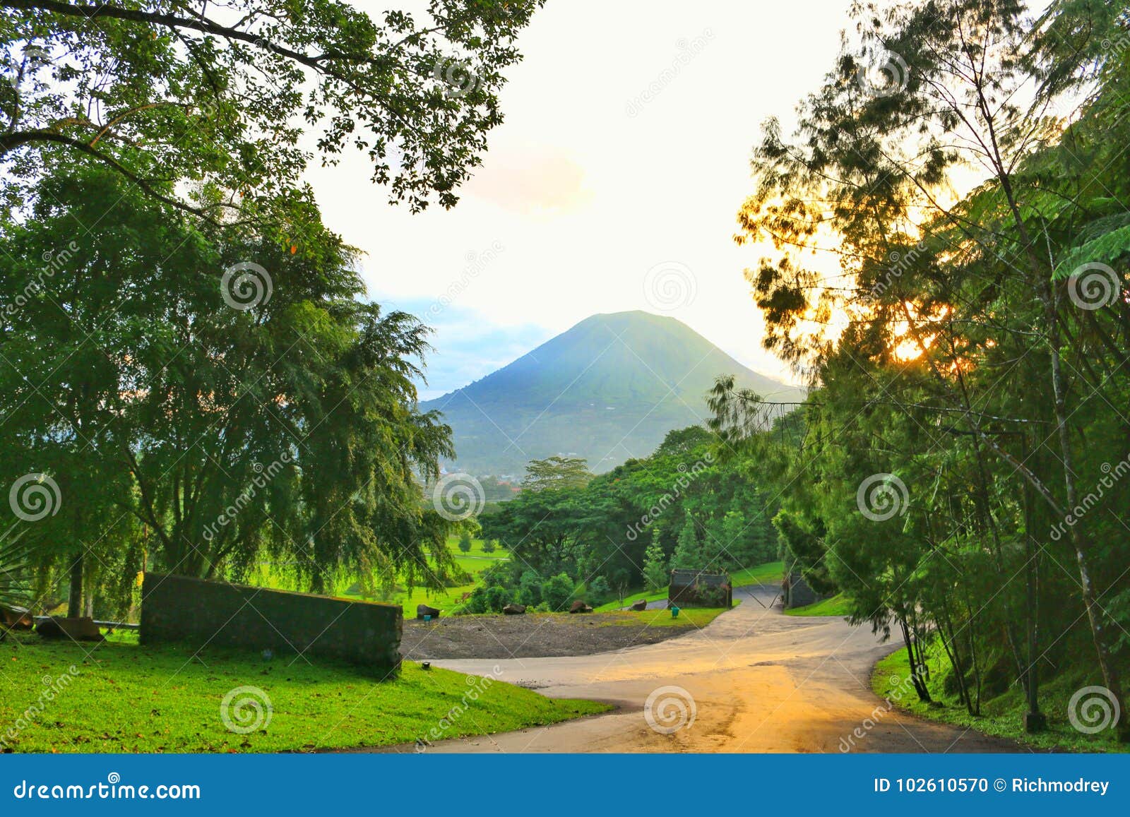 Lokon mountain stock photo. Image of city, minahasa - 102610570
