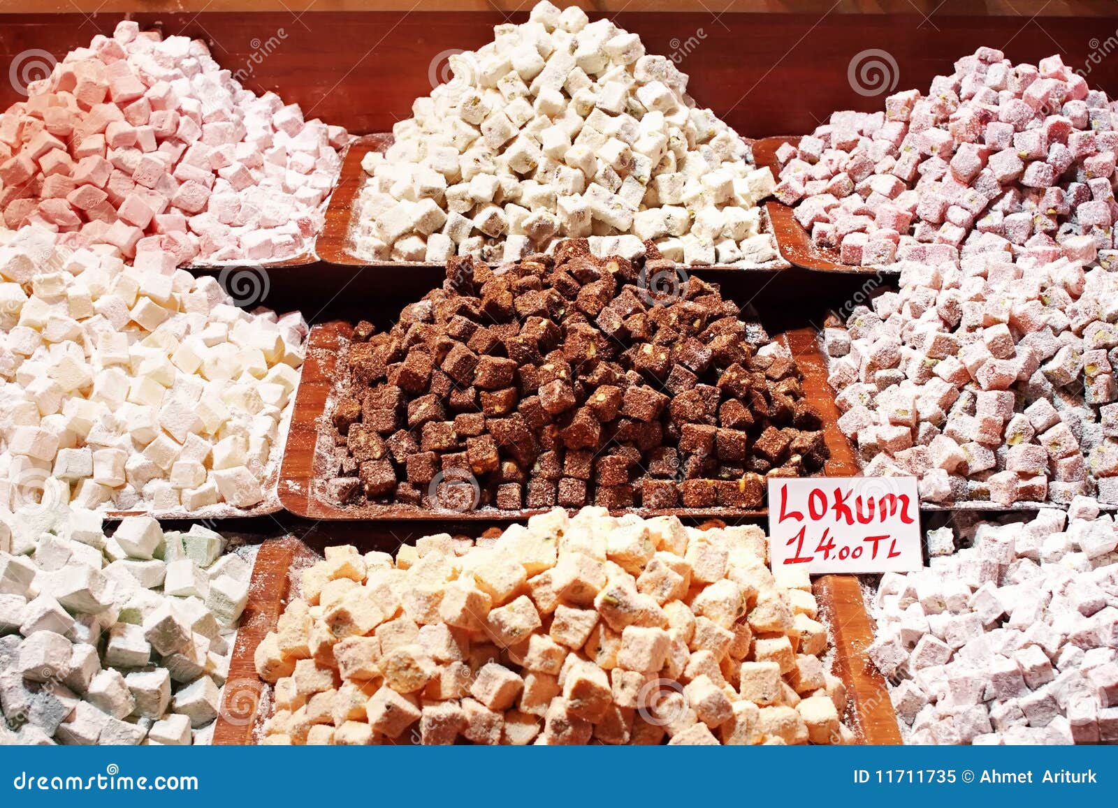 Lokum stock image. Image of dessert, bazaar, lokum, sale - 11711735