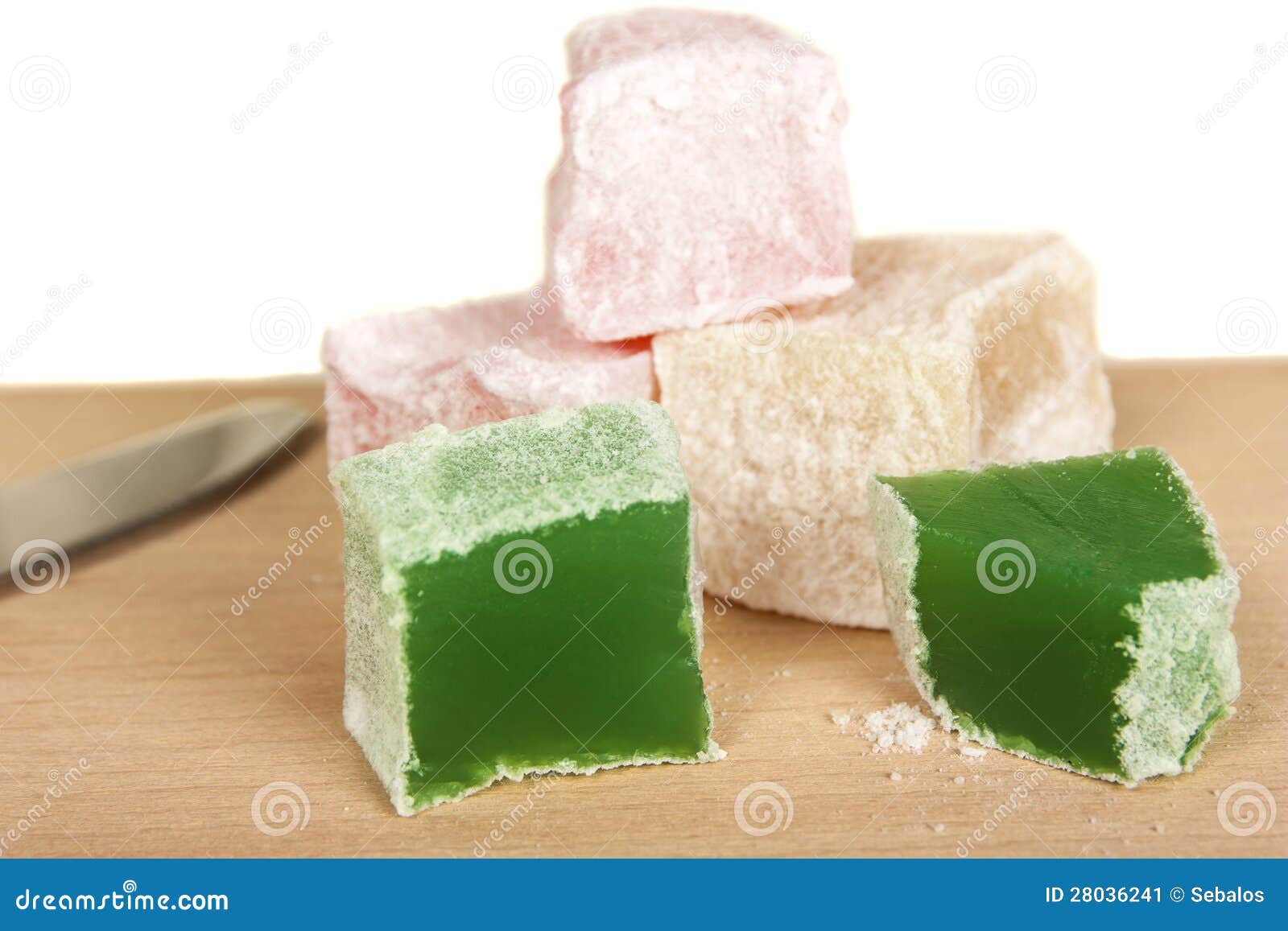 Lokum stock image. Image of pieces, middle, cutting, confectionary ...