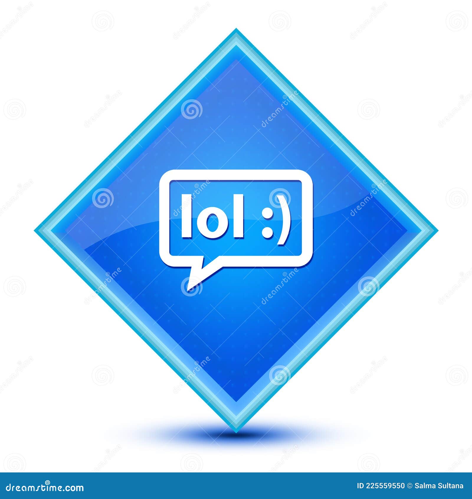LOL Bubble Icon Isolated on Special Blue Diamond Button Illustration ...