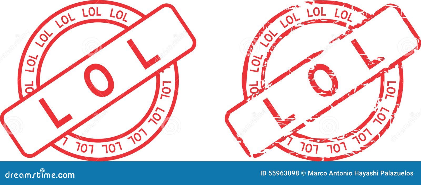 Lol Circle Red Stamp Sticker Stock Vector - Illustration of isolated ...