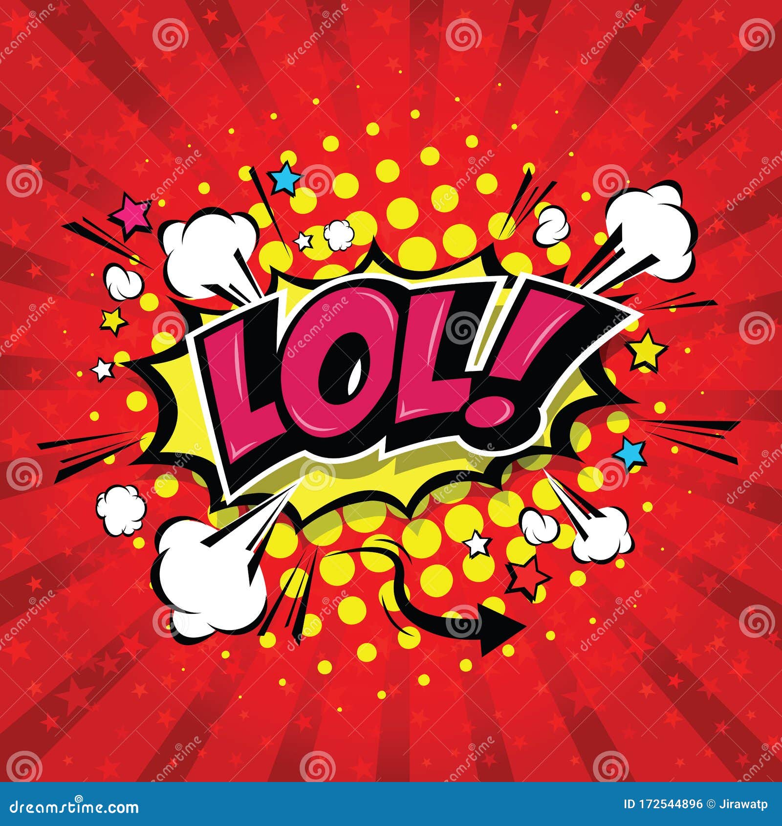 LoL! Comic Speech Bubble. Vector Eps 10 Stock Vector - Illustration of ...
