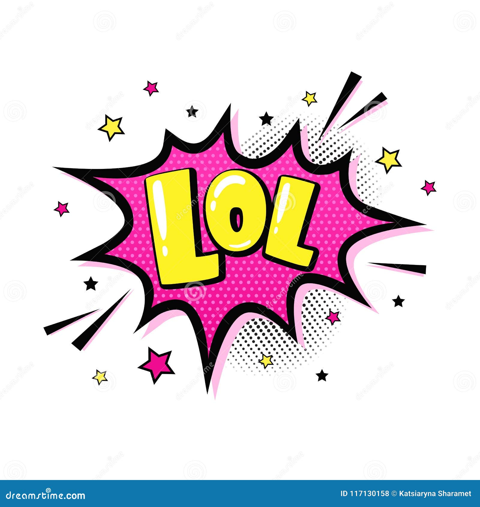 Lol. Comic Speech Bubble in Pop Art Style Stock Vector - Illustration ...