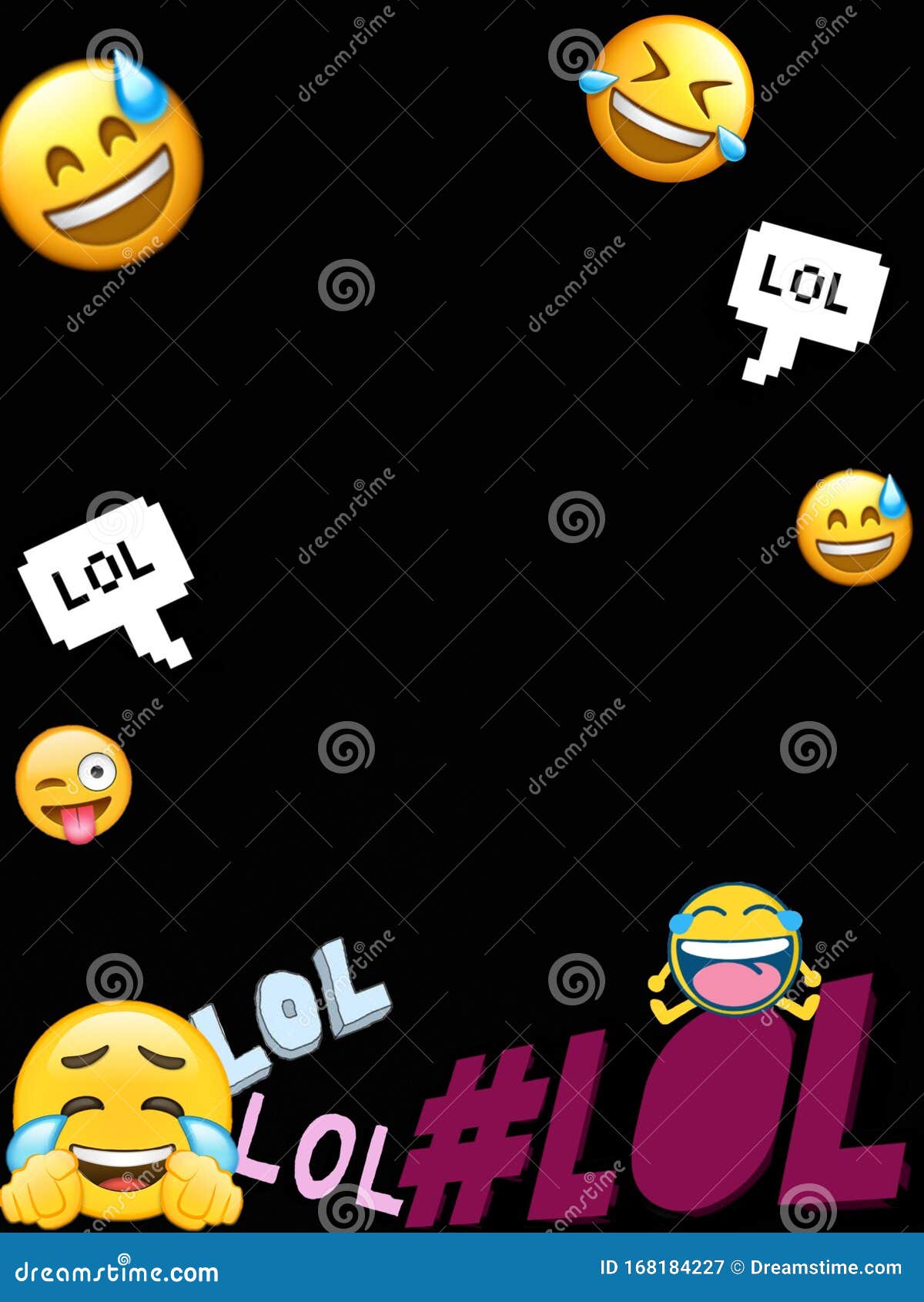 LOL Frame editorial photography. Image of jokes, emoji - 168184227