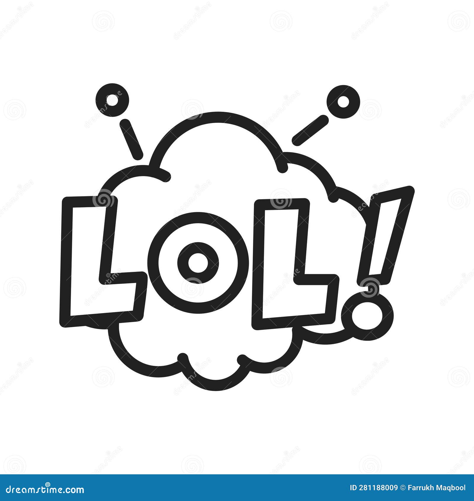 Lol Icon Icon Image. stock vector. Illustration of emotion - 281188009