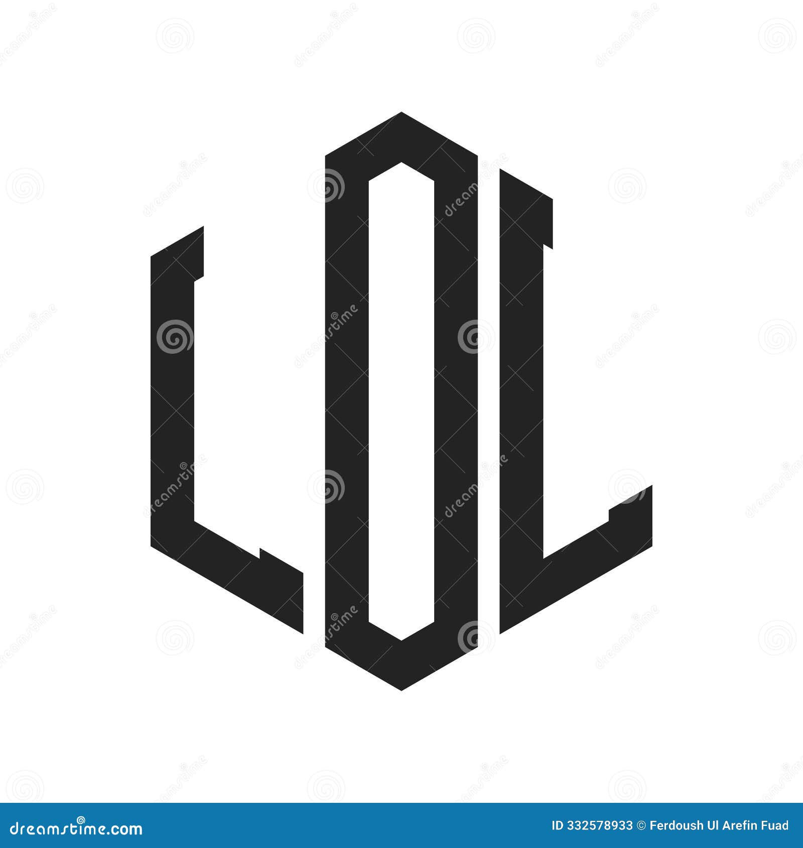 LOL Logo Design. Initial Letter LOL Monogram Logo Using Hexagon Shape ...