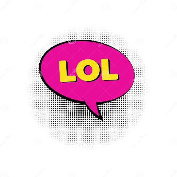 Lol Pop Art Colored Speech Bubble Stock Vector - Illustration of bubble ...