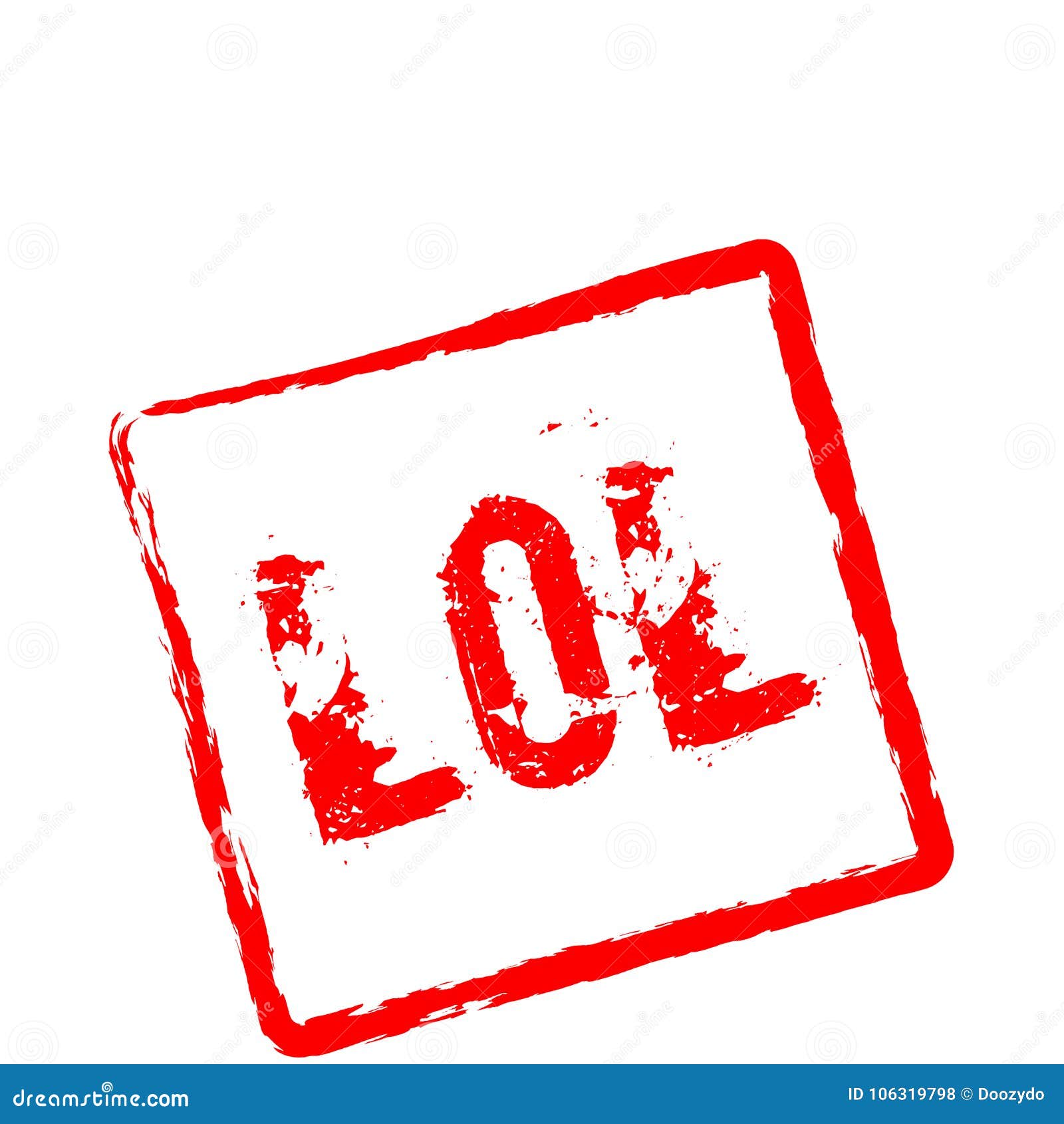 Lol Red Rubber Stamp Isolated on White Background. Stock Vector ...