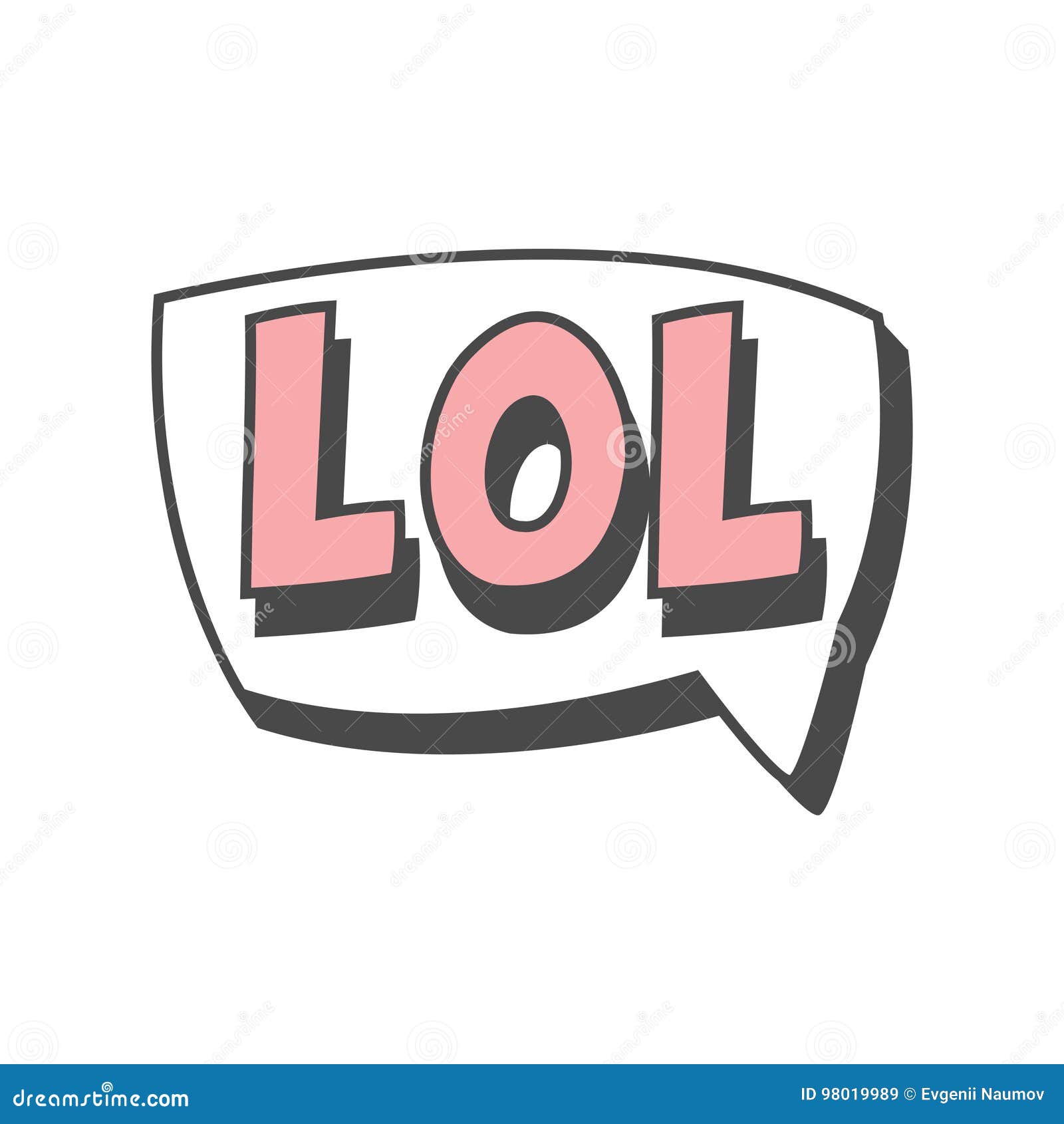 Lol Short Phrase, Speech Bubble in Retro Style Vector Illustration ...