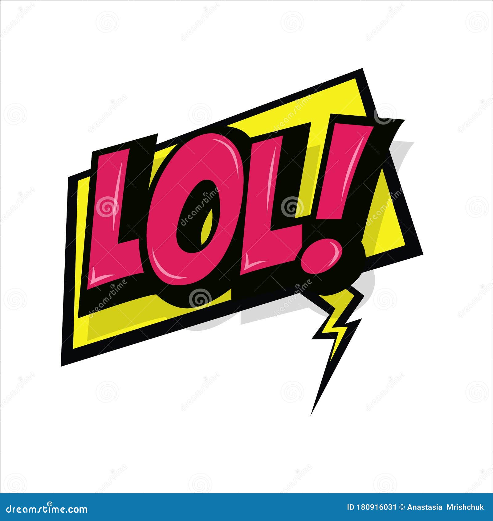 "LOL " Sign on White Background. Vector Illustration Stock Illustration ...