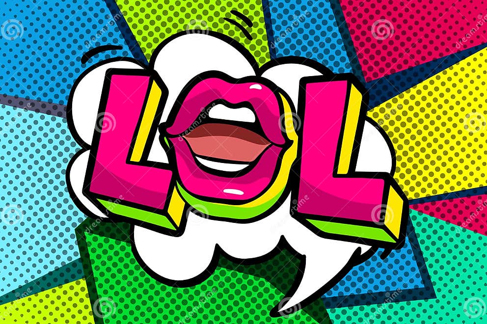 Lol word bubble. stock vector. Illustration of cool, card - 90348174