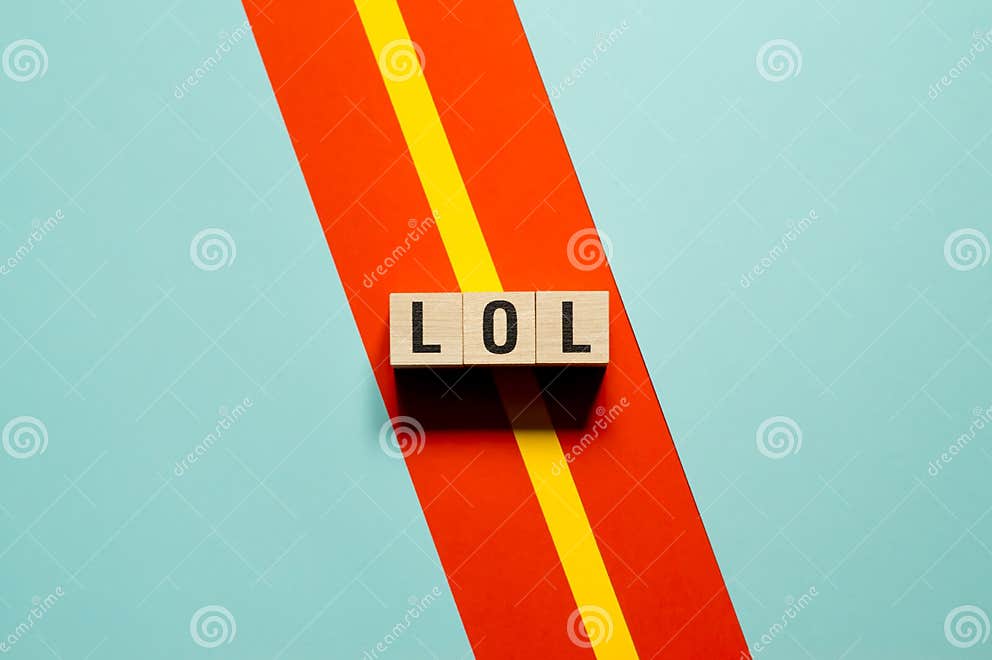 Lol word concept on cubes stock photo. Image of message - 168740206