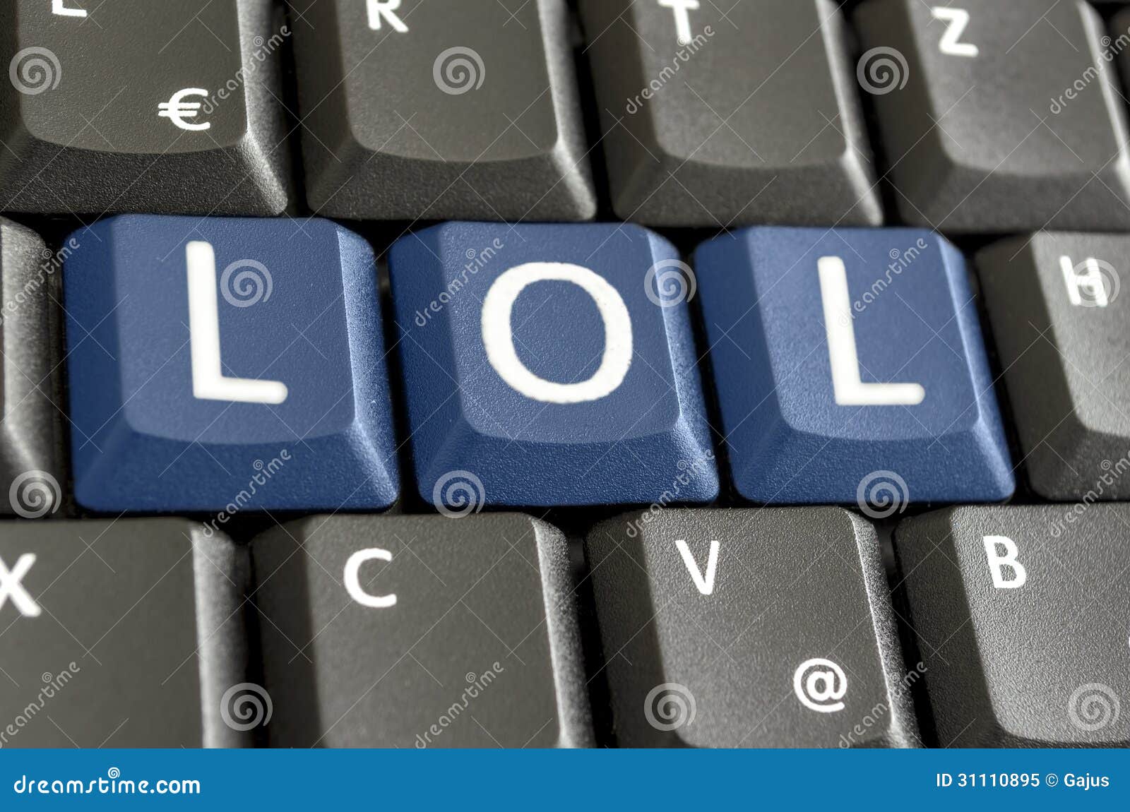 LOL Written on Computer Keyboard Stock Image - Image of internet ...