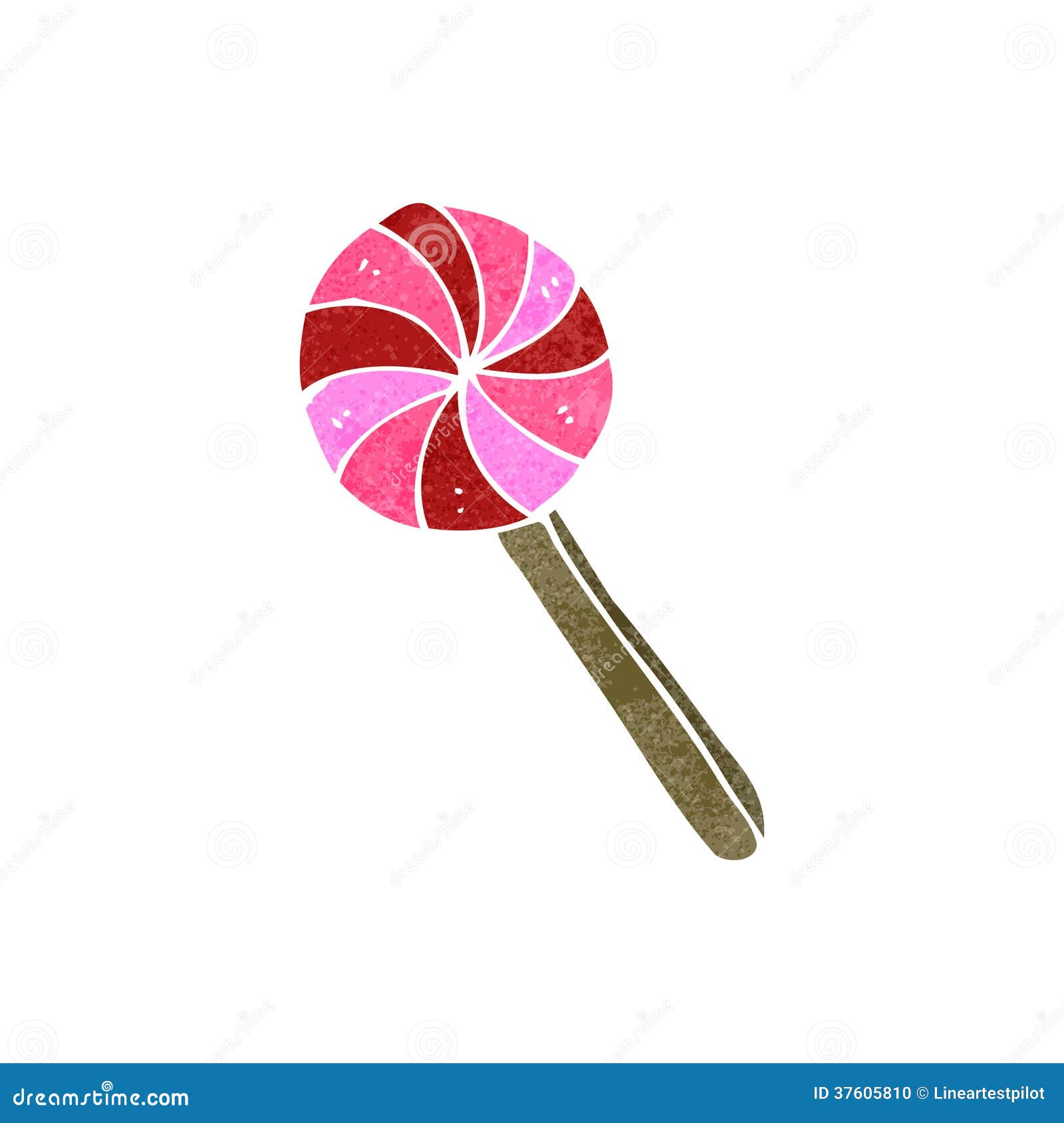 Lolipop Retro De La Historieta Stock de ilustración - Ilustración de ...