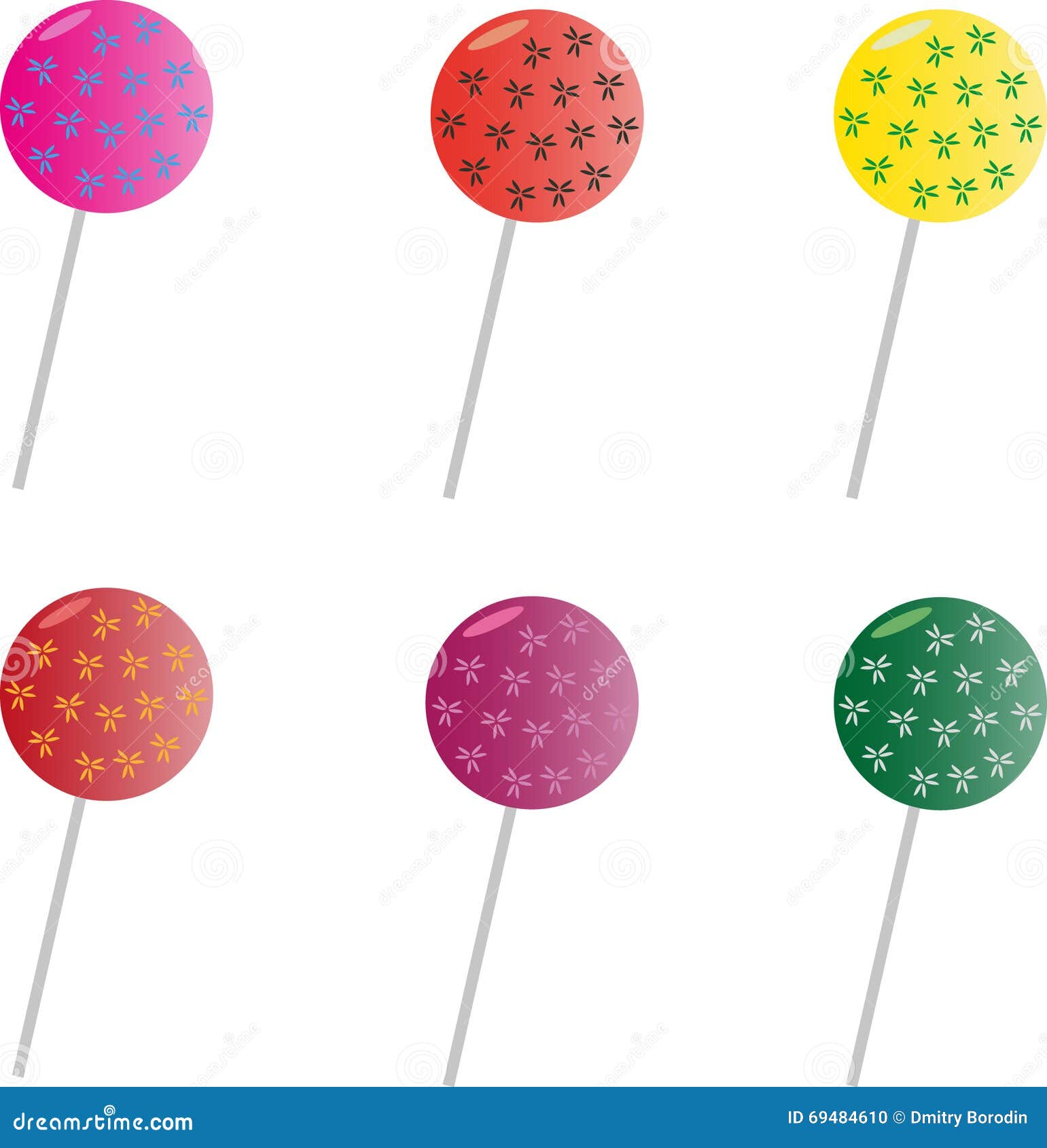 Lolipops stock vector. Illustration of lollipops, symbols - 69484610