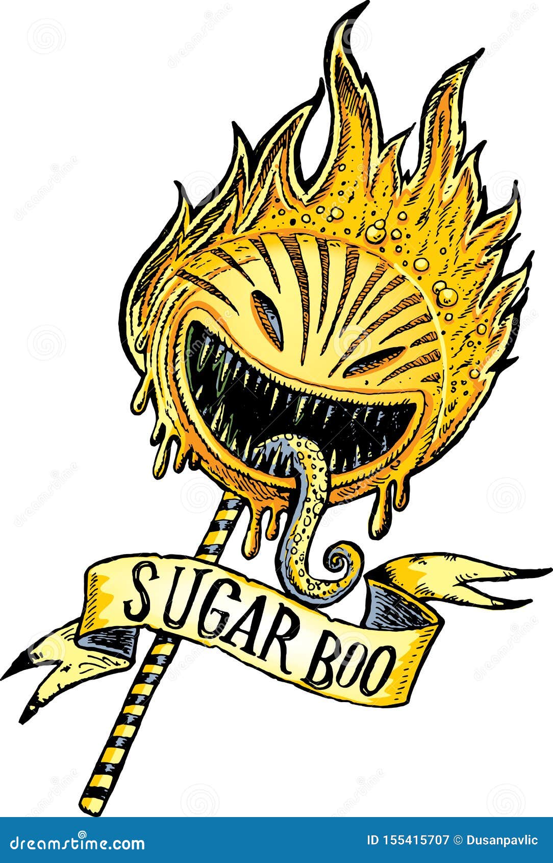 Sugar BOO - evil lollipop stock vector. Illustration of isolated ...