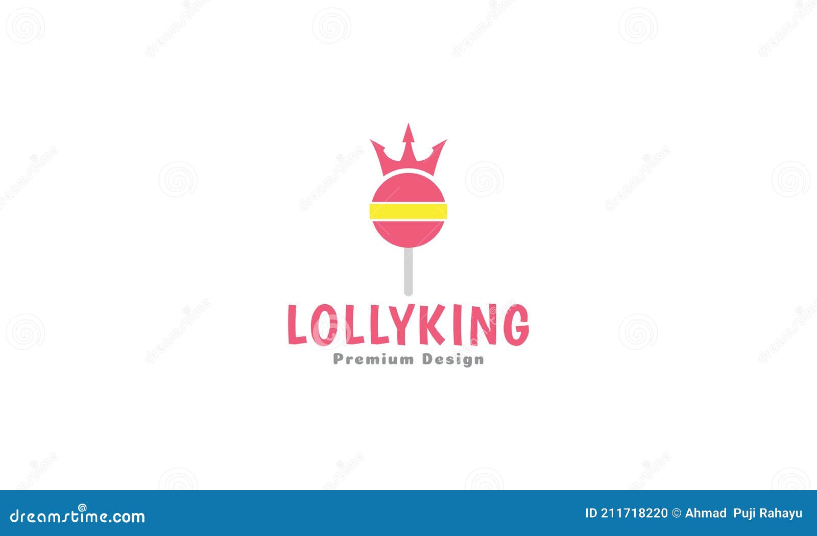 Lollipop Candy with Crown Logo Design Vector Icon Symbol Graphic ...