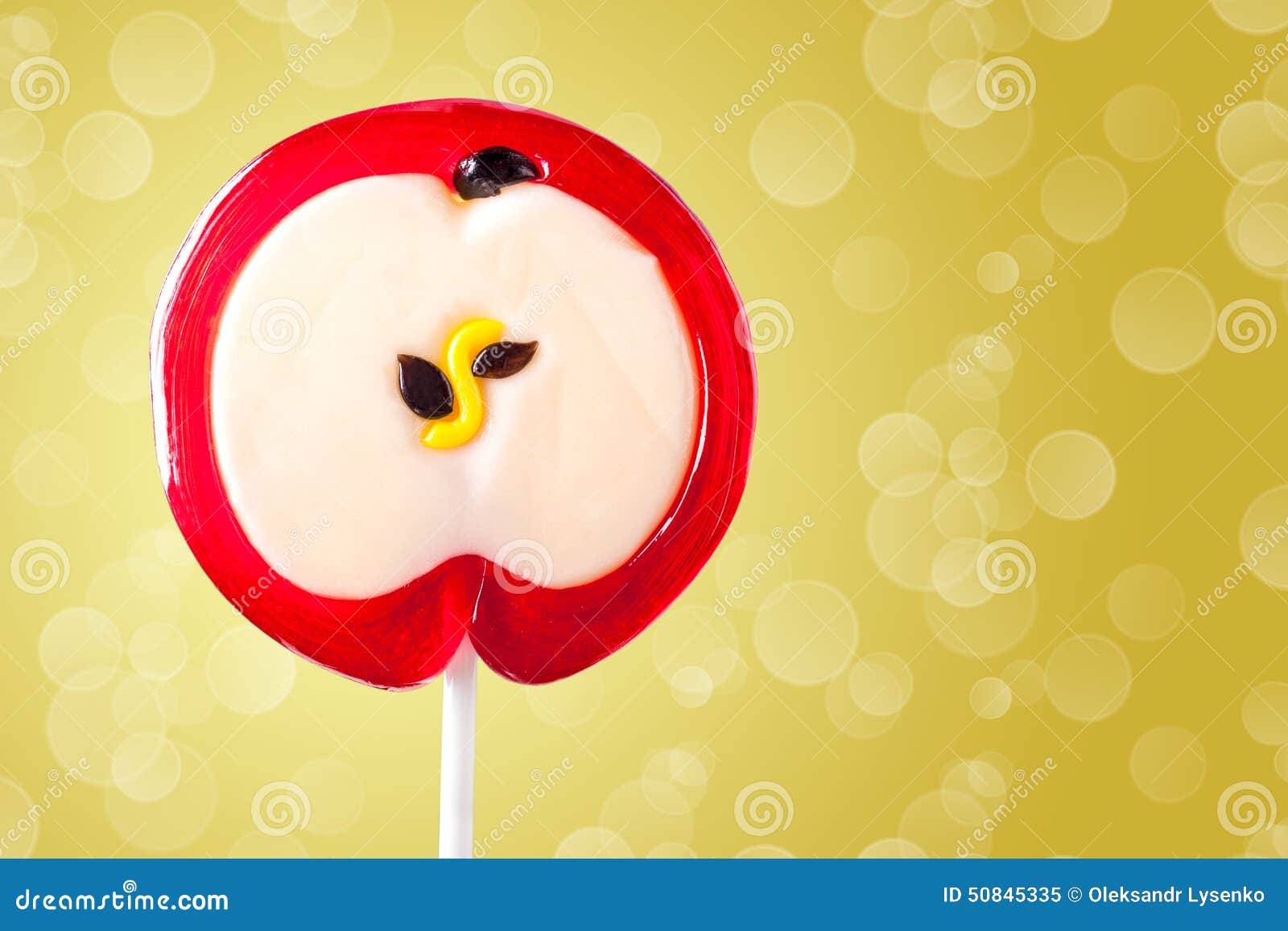 Lollipop in the Form of an Apple Stock Image - Image of sugary ...