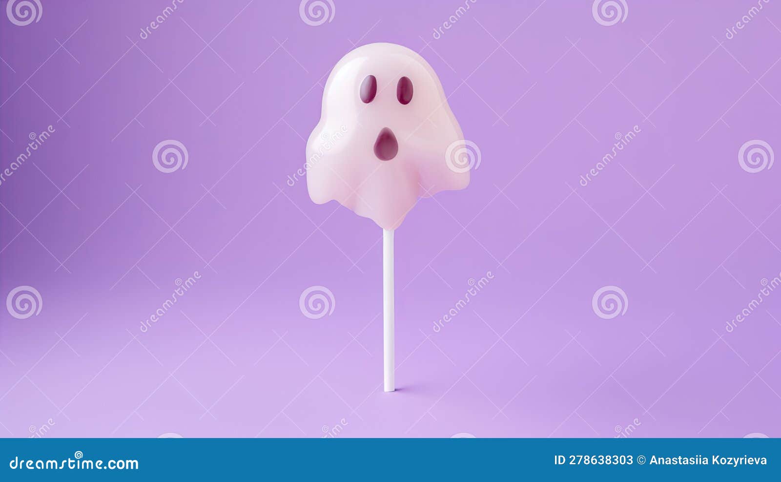 Lollipop in the Form of a Halloween Ghost. Generative AI. Stock ...