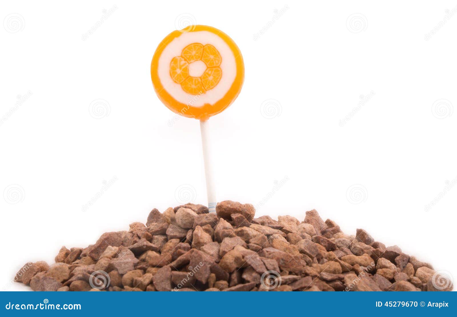 Lollipop grow from Stones stock photo. Image of circle - 45279670