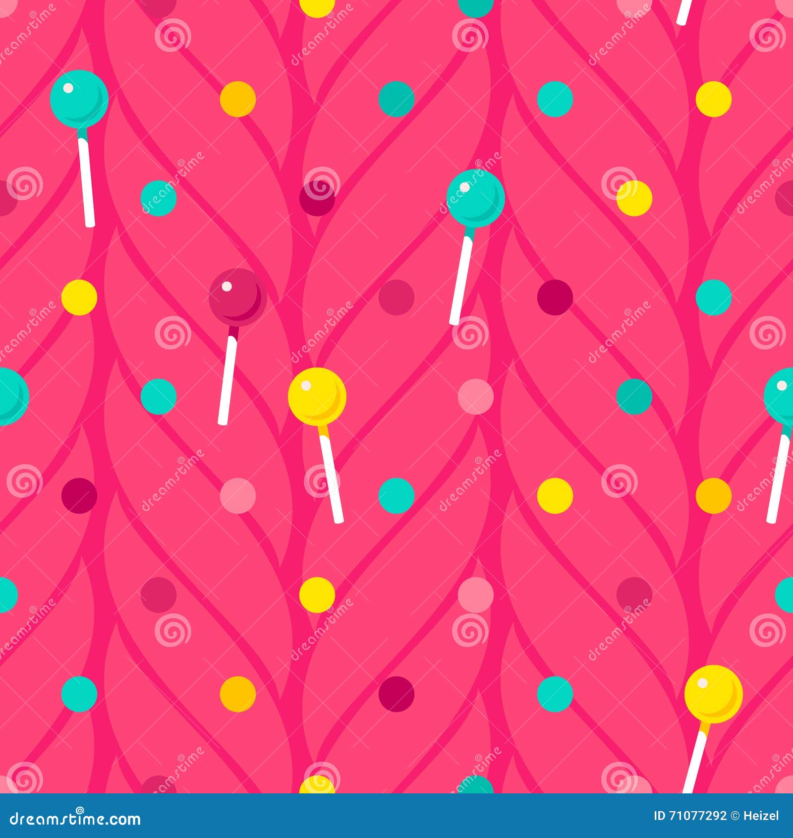 Lollipop pattern stock vector. Illustration of glossy - 71077292